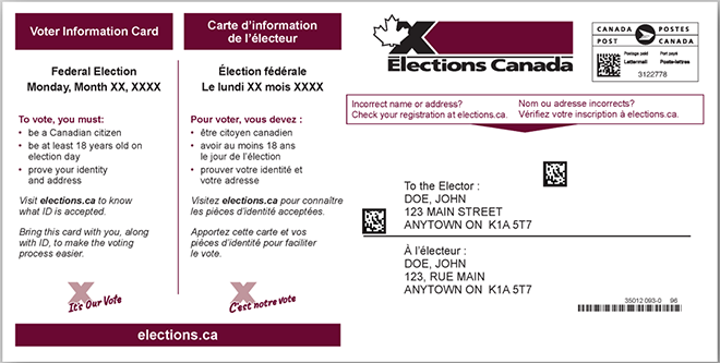 Voter information card – Elections Canada: Media Guide for the 45th ...