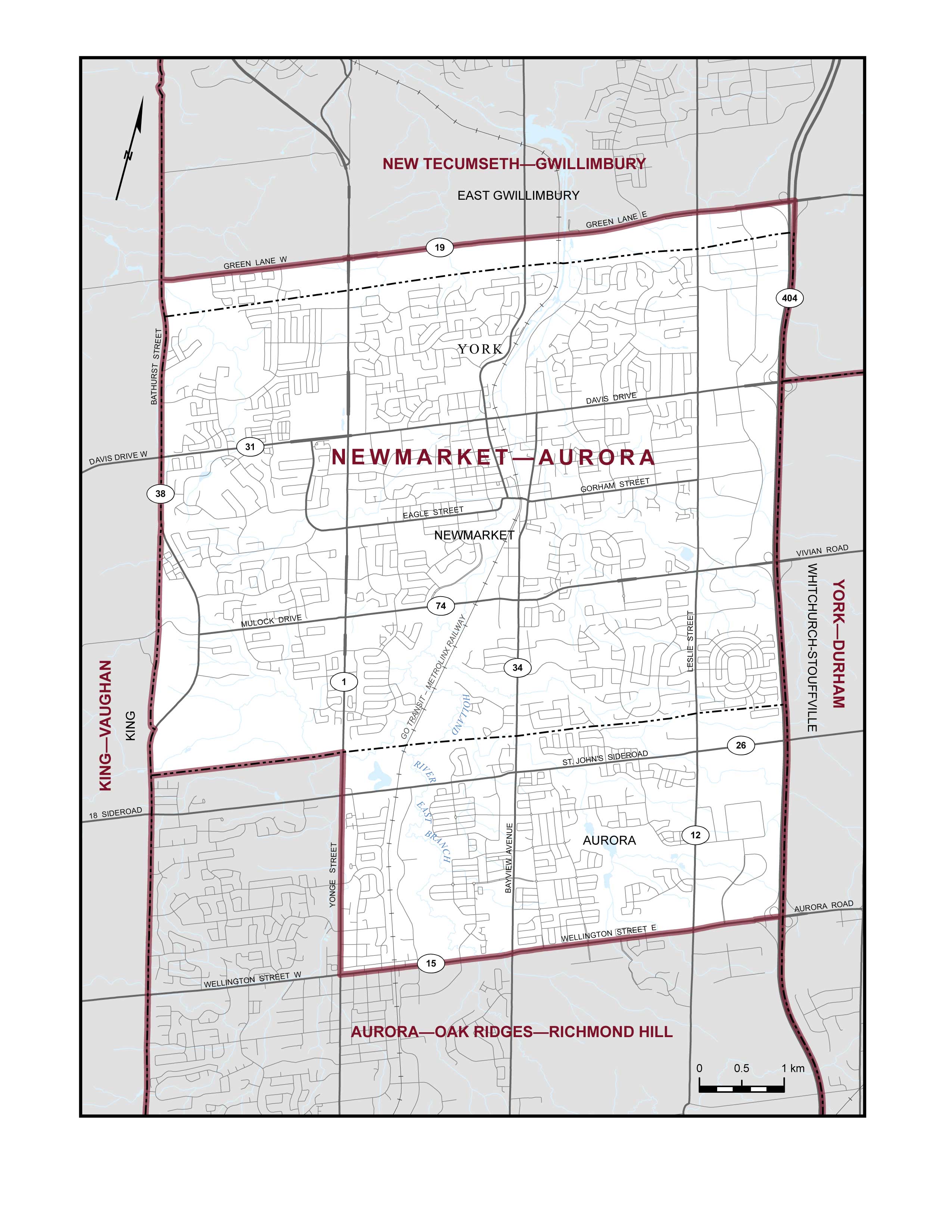 Newmarket–Aurora | Maps and Boundary Descriptions – 2023 Representation ...